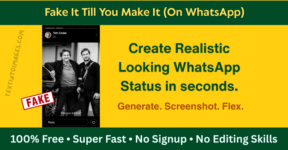 Free Fake WhatsApp Status Generator Online | Create Views, Stories, and ...